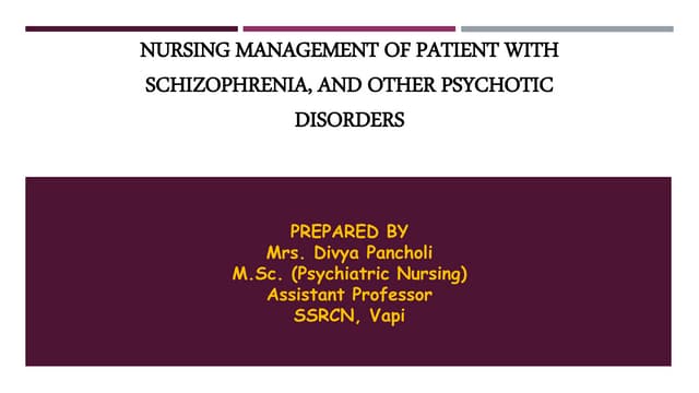 Schizophrenia | PPTX | Brain and Nervous System Disorders | Diseases ...
