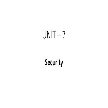 DBMS Unit 7 - Security | PPT