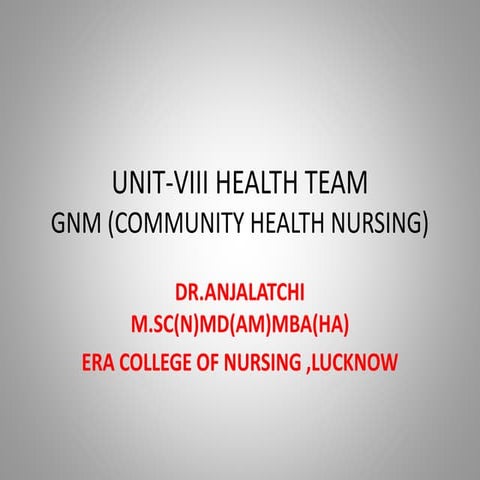 Unit 7 health team | PPTX