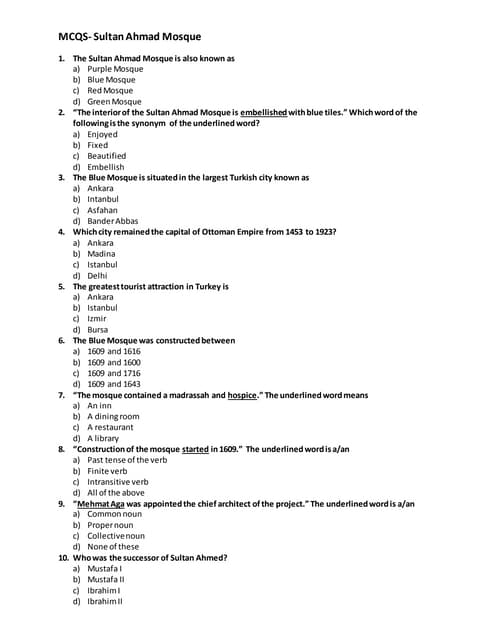 Mcqs class 9th 2 FBISE/Punjab all boards By Musarrat Khan | PDF