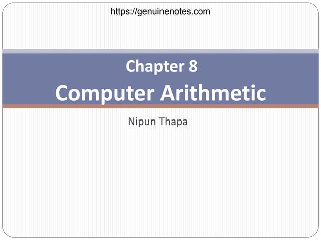 Unit 8 Computer Arithmeticpdf 7302