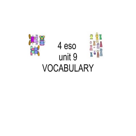 Unit 9. Clothes | PPT