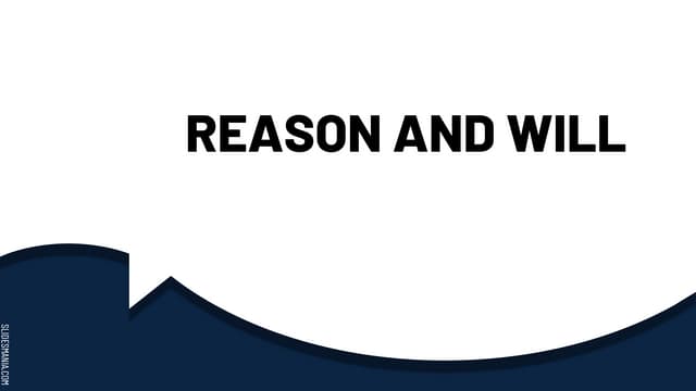 Introductions to Ethics Reason vs Will Lesson 4 | PDF