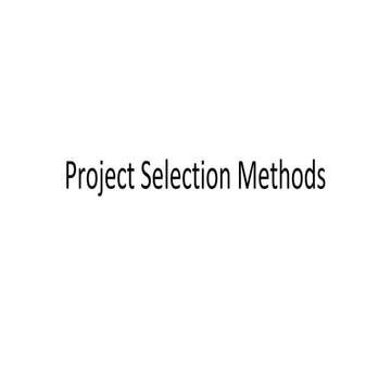 chapter 3 - Project Identification and Selection | PPT