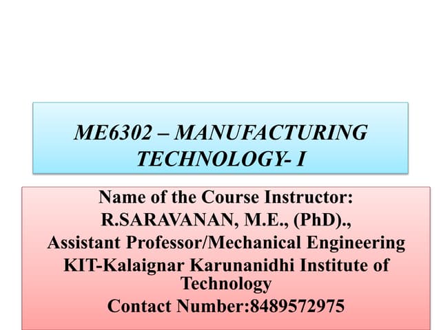 PATTERN ALLOWANCES IN CASTING CLASS: BY POLAYYA CHINTADA | PPTX
