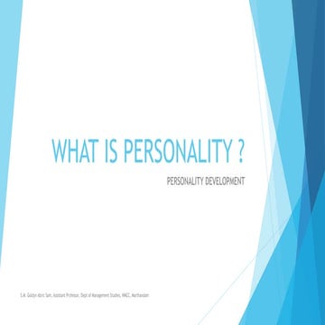 Personality Traits | PPTX