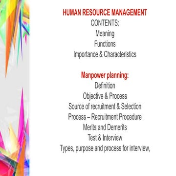 HRM, Human Resource Planning, Recruitment & Selection | PPTX | Human Resources | Business