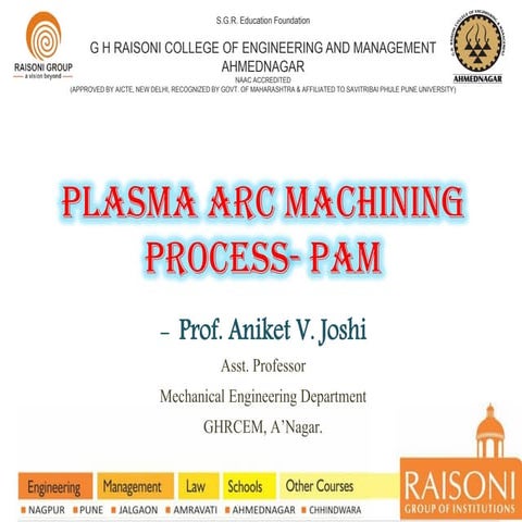 Plasma Arc Machining Process | PPT