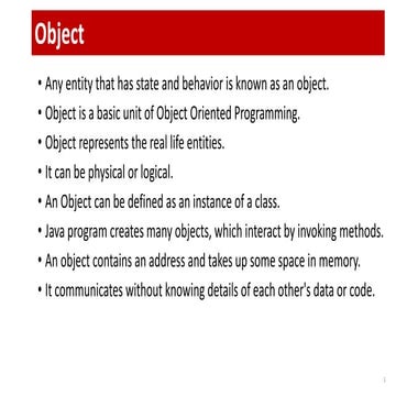 Core Java Unit No 1 Object And Class Ppt Ppt Programming Languages Computing