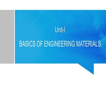 Unit-I BASICS OF ENGINEERING MATERIALS.ppt