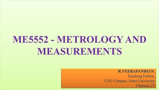 What is Metrology Importance, Types, Tools, and Applications | PDF