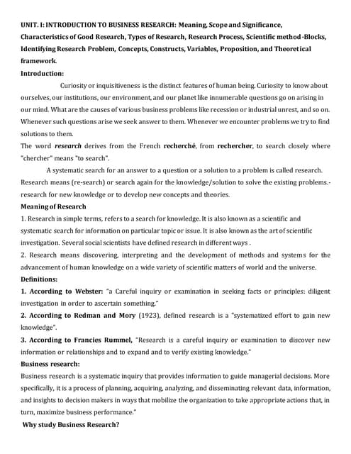 Research methodology theory chapt. 1- kotthari | DOCX