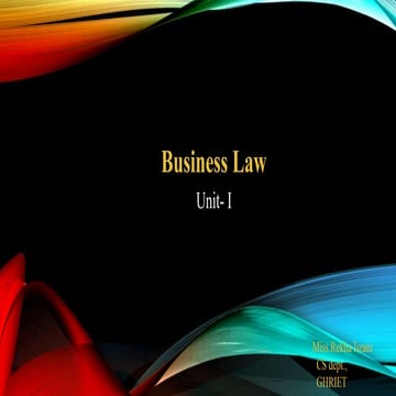 Business Law BBA I Year Osmania University | PPT