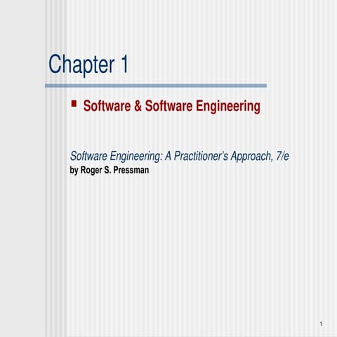 Chapter 01 software engineering pressman | PPT