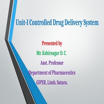 Unit-I Controlled Release Drug Delivery System.pptx