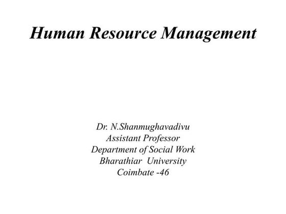 UNIT 1, HRM CONCEPTS | PPTX | Human Resources | Business