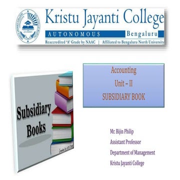 Subsidiary Book | PPTX