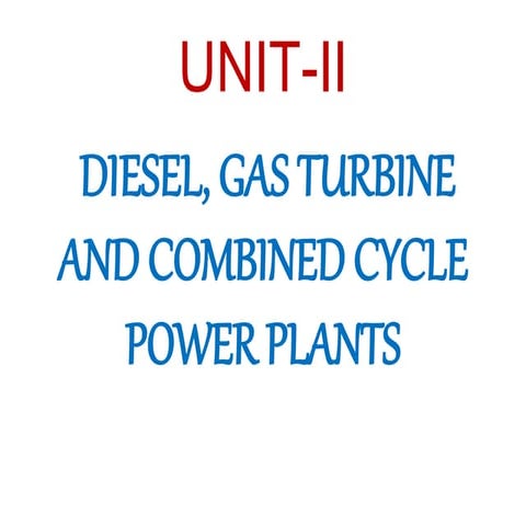 POWER PLANT ENGINEERING-Unit 2 | PPTX