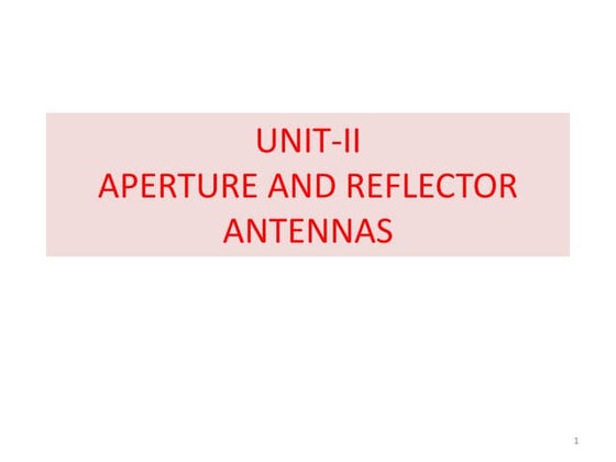Reflector Antennas - Part 1.pdf | Physics | Science