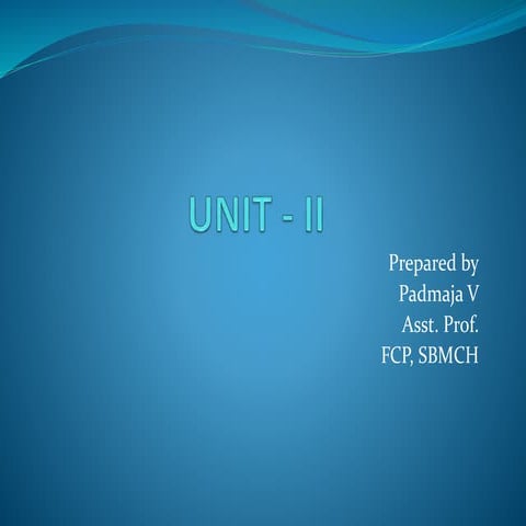 UNIT - II.pptx | Heart and Cardiovascular Diseases | Diseases and ...