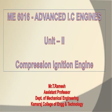 Unit ii - ci engine | PPTX