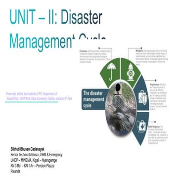 UNIT-II-Disaster Management Cycle | PPTX