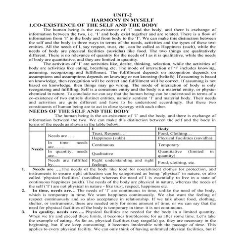 Human values unit 2 notes | PDF