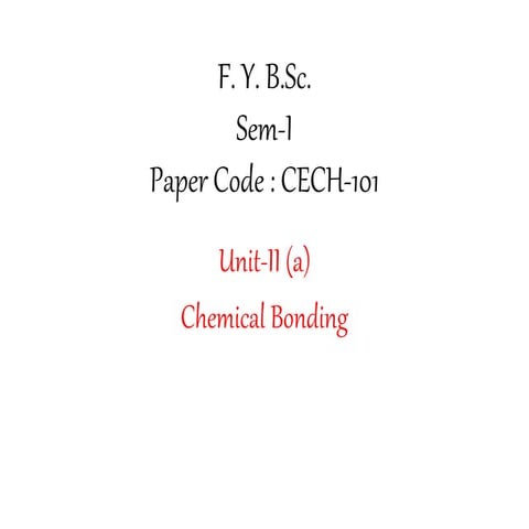 Chemical Bonding | PPT