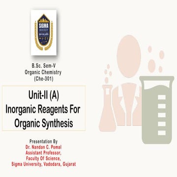 INORGANIC REAGENTS FOR ORGANIC SYNTHESIS | PPT