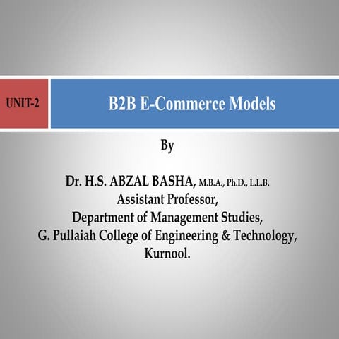 E-commerce Models | PPTX