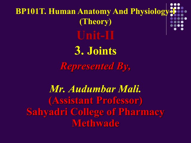 Anatomy of joints | PDF