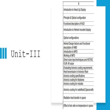 Display systems used in avionics | PPTX