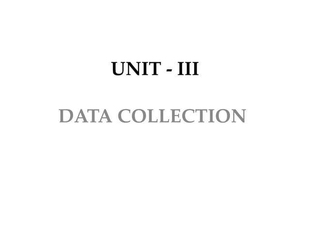 Methods of data collection (research methodology) | PPTX