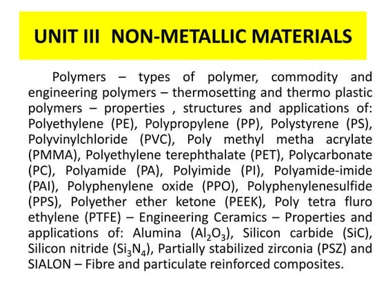 UNIT - II --FERROUS AND NON FERROUS ALLOYS.pptx | Chemistry | Science