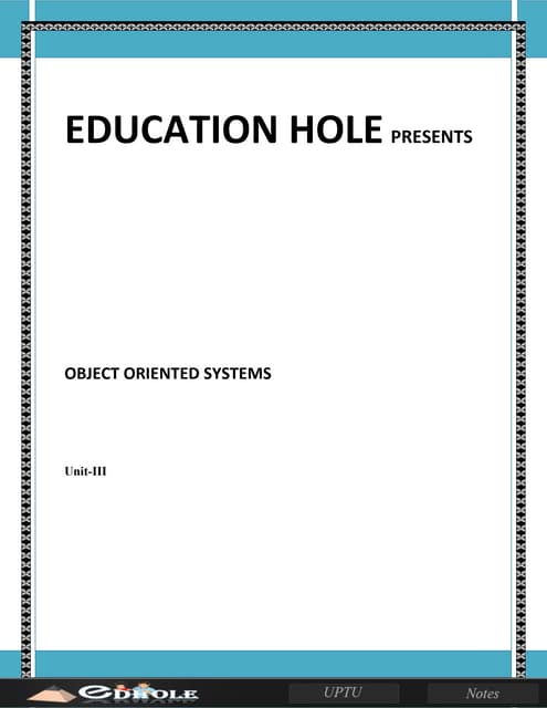 Now that the DFD has been created- it is time to build an object model.pdf