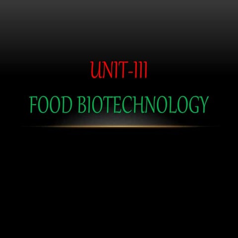 Unit iii food | PPTX