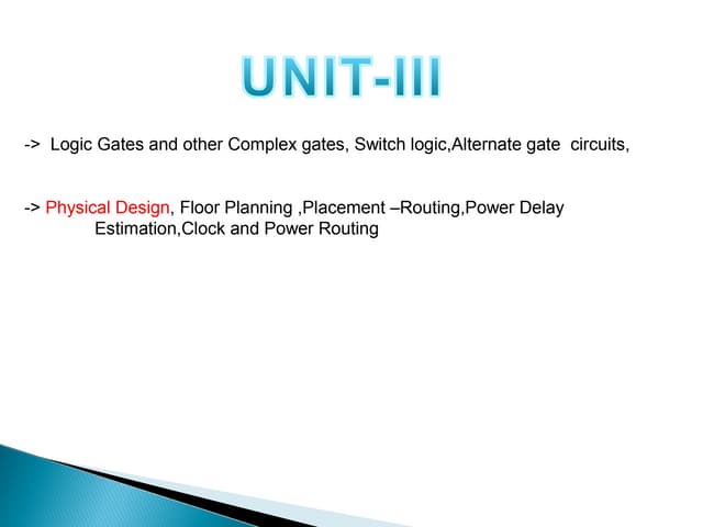 Placement in VLSI Design | PPTX