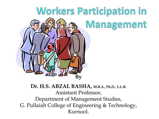 Workers’ participation in management | PPTX