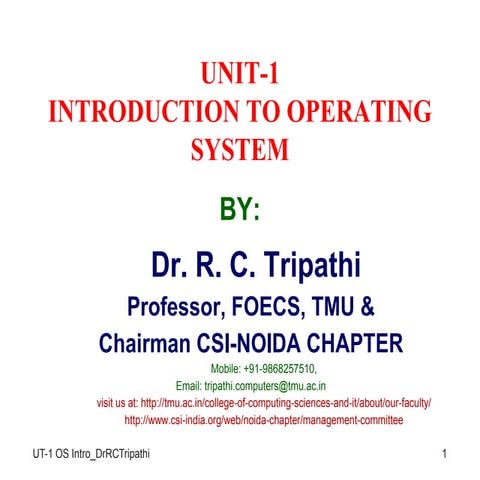 UNIT-I Intorduction To Operating System.pptx