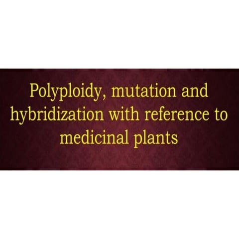 Polyploidy In Plants