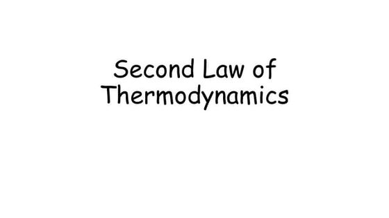 Second law of thermodynamic | PPTX