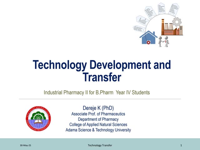 Technology transfer in Pharmaceutical Industry.pptx