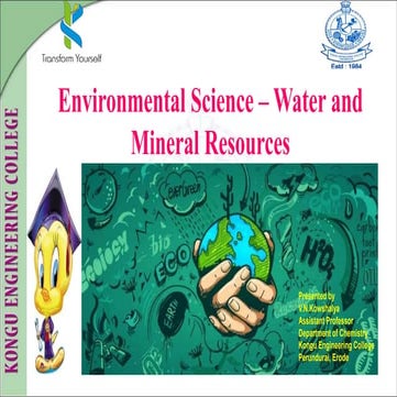 Water and Mineral Resources | PPT