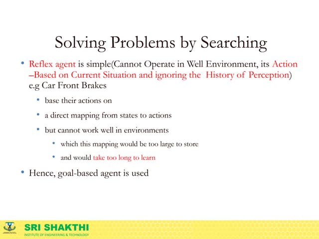 Unit I Problem Solving Agents And Examplespptxpdf