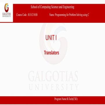 Computer Science guide to C Unit-I Translator.pptx