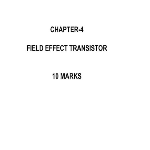 Field Effect Transistor ppt | PPTX