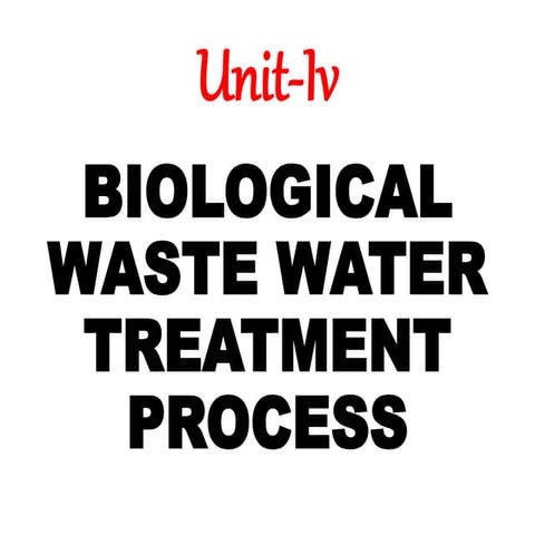 UNIT-IV-BIOLOGICAL WASTE WATER TREATMENT PROCESS.pptx