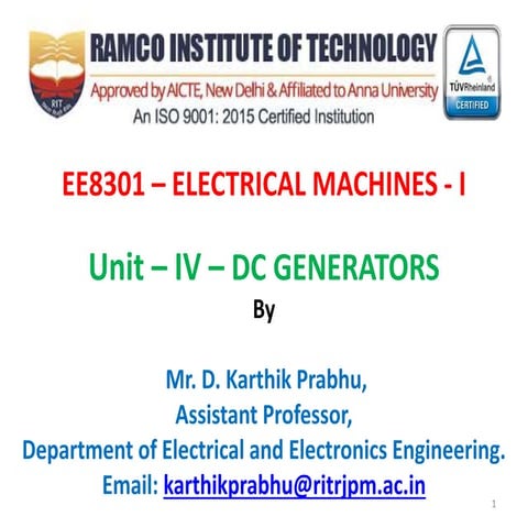 UNIT - IV DC Generators.pptx