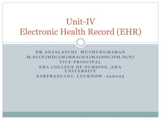 Electronic health records | PPT