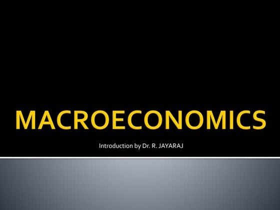 Introduction to macroeconomics | PPT